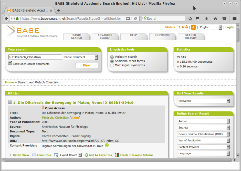 BASE ORCID ORCID